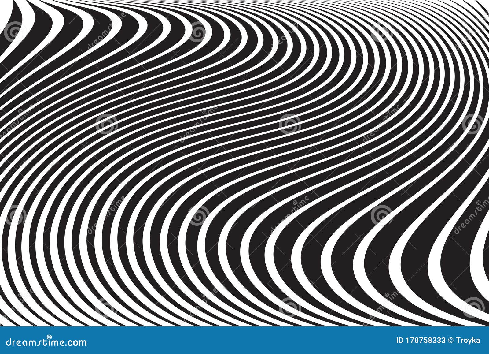 Abstract Wavy Lines Design. Striped Black and White Texture Stock ...