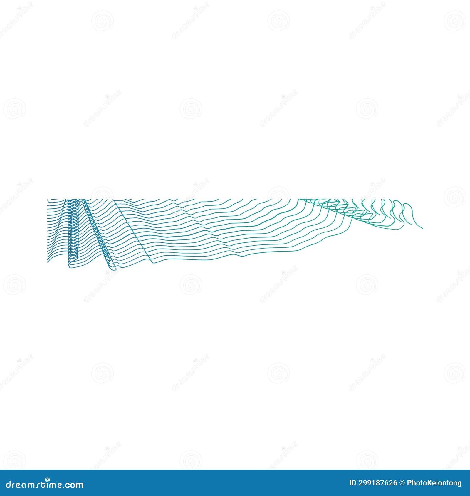 Abstract Wavy Lines Element. Flowing Particles Wave Pattern 3D Curve ...
