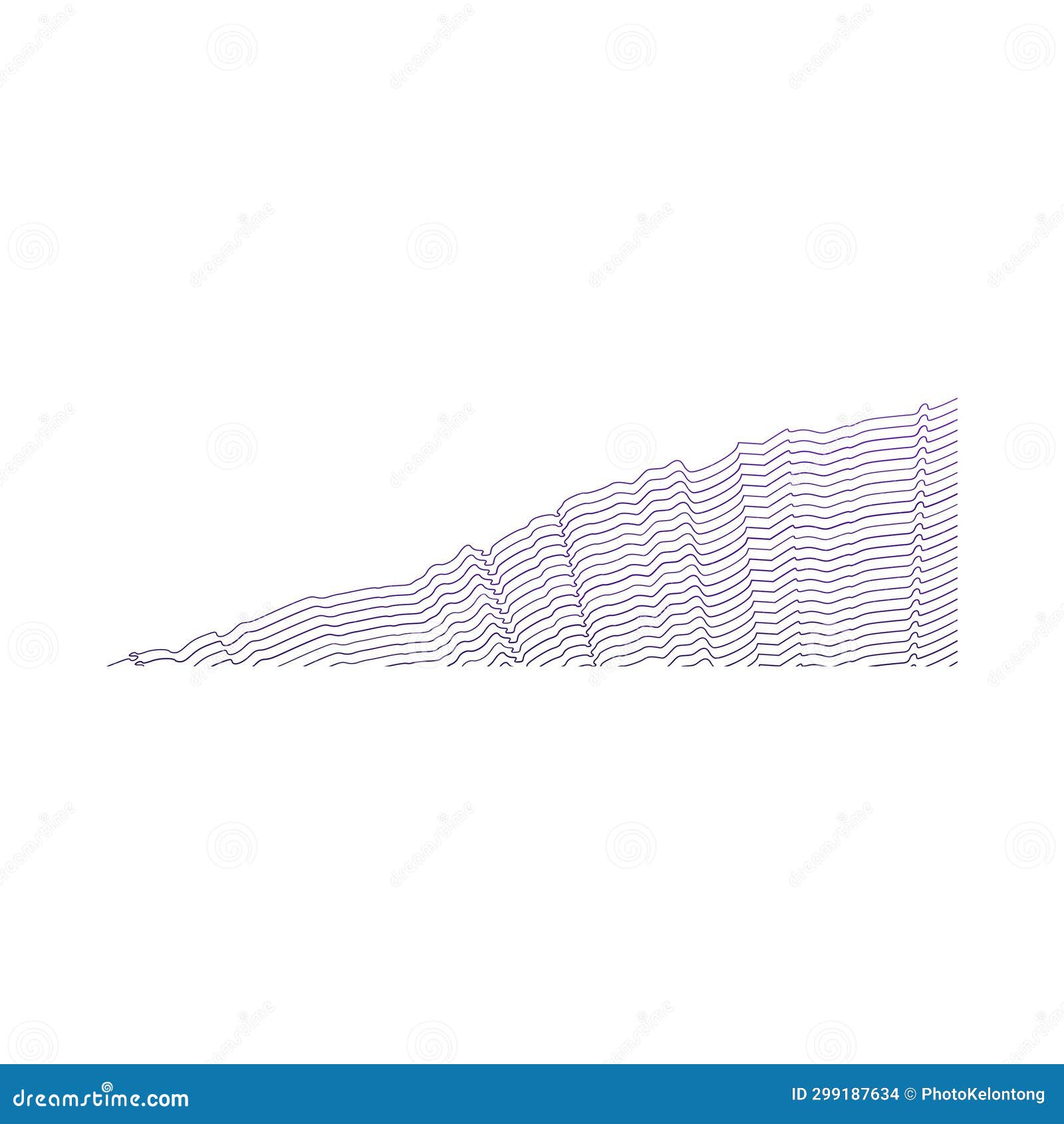 Abstract Wavy Lines Element. Flowing Particles Wave Pattern 3D Curve ...