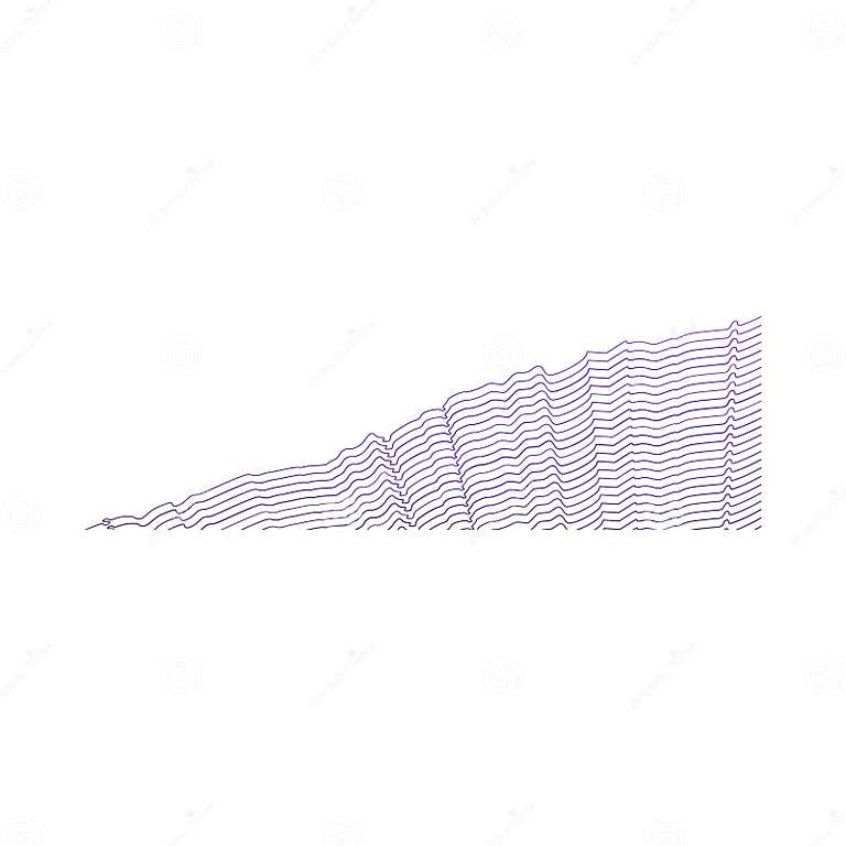 Abstract Wavy Lines Element. Flowing Particles Wave Pattern 3D Curve ...