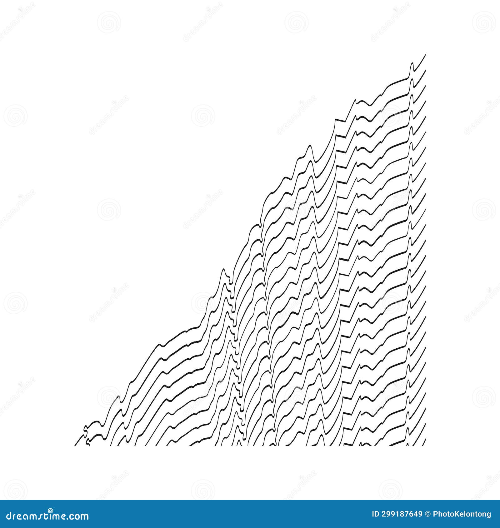 Abstract Wavy Lines Element. Flowing Particles Wave Pattern 3D Curve ...