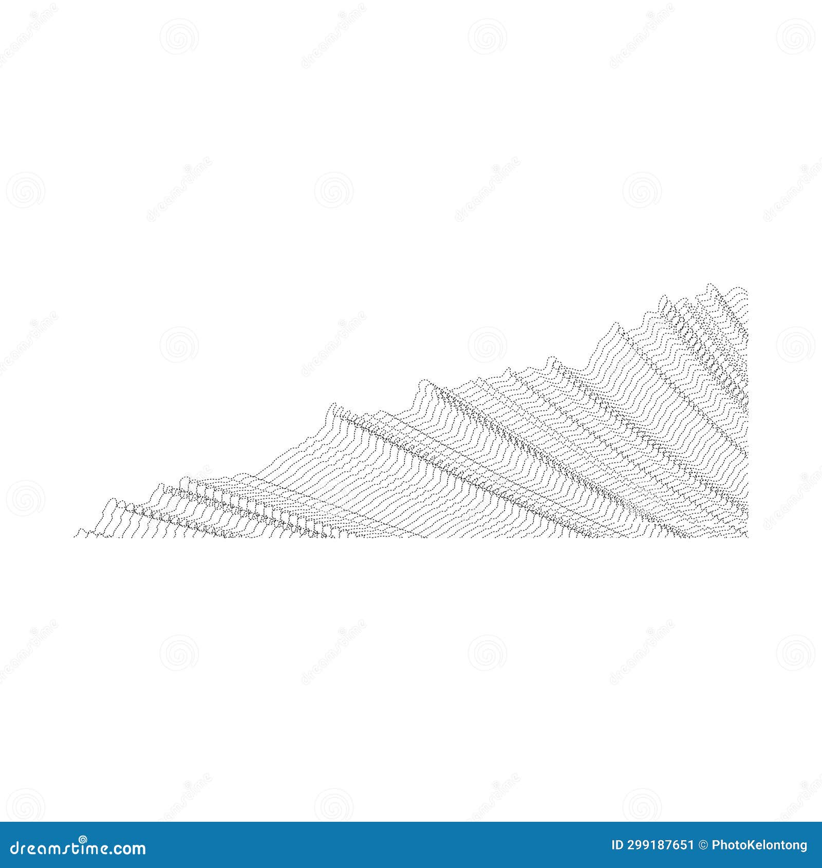 Abstract Wavy Lines Element. Flowing Particles Wave Pattern 3D Curve ...