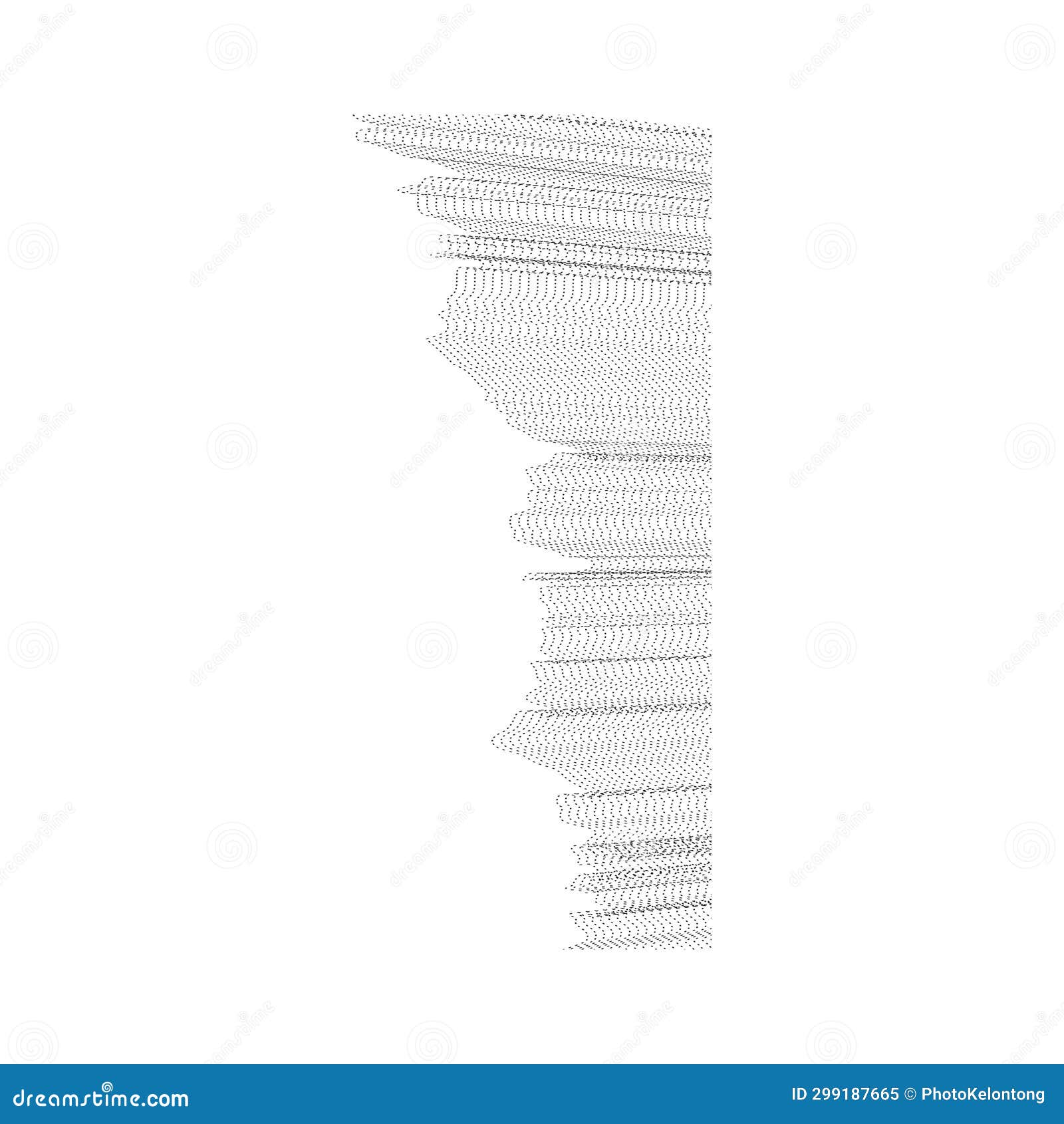 Abstract Wavy Lines Element. Flowing Particles Wave Pattern 3D Curve ...