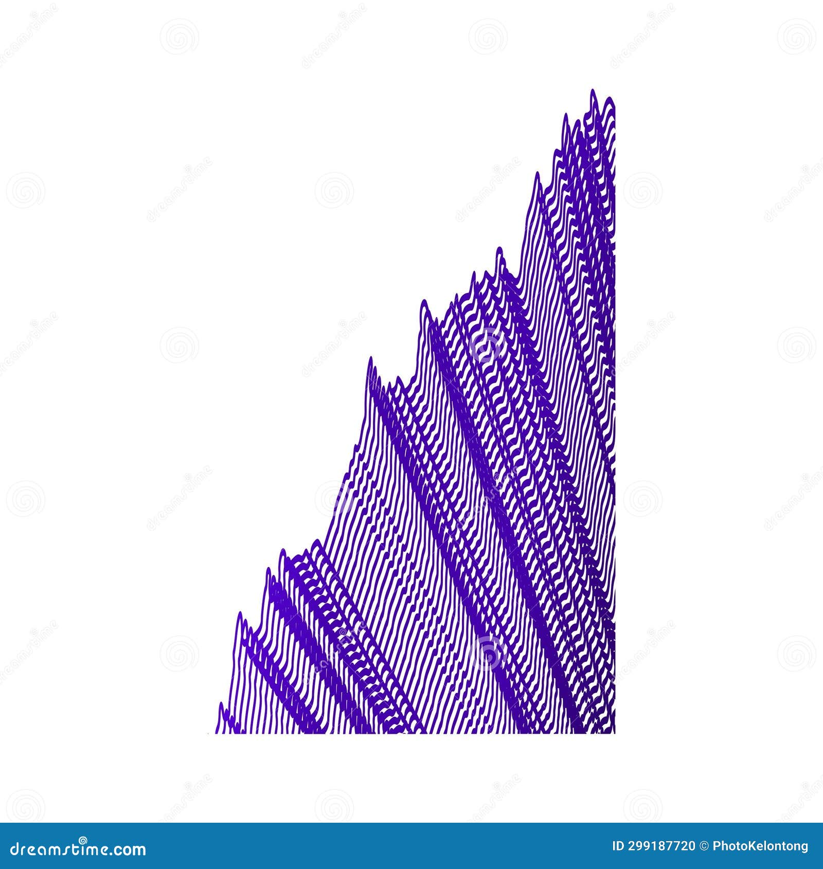 Abstract Wavy Lines Element. Flowing Particles Wave Pattern 3D Curve ...