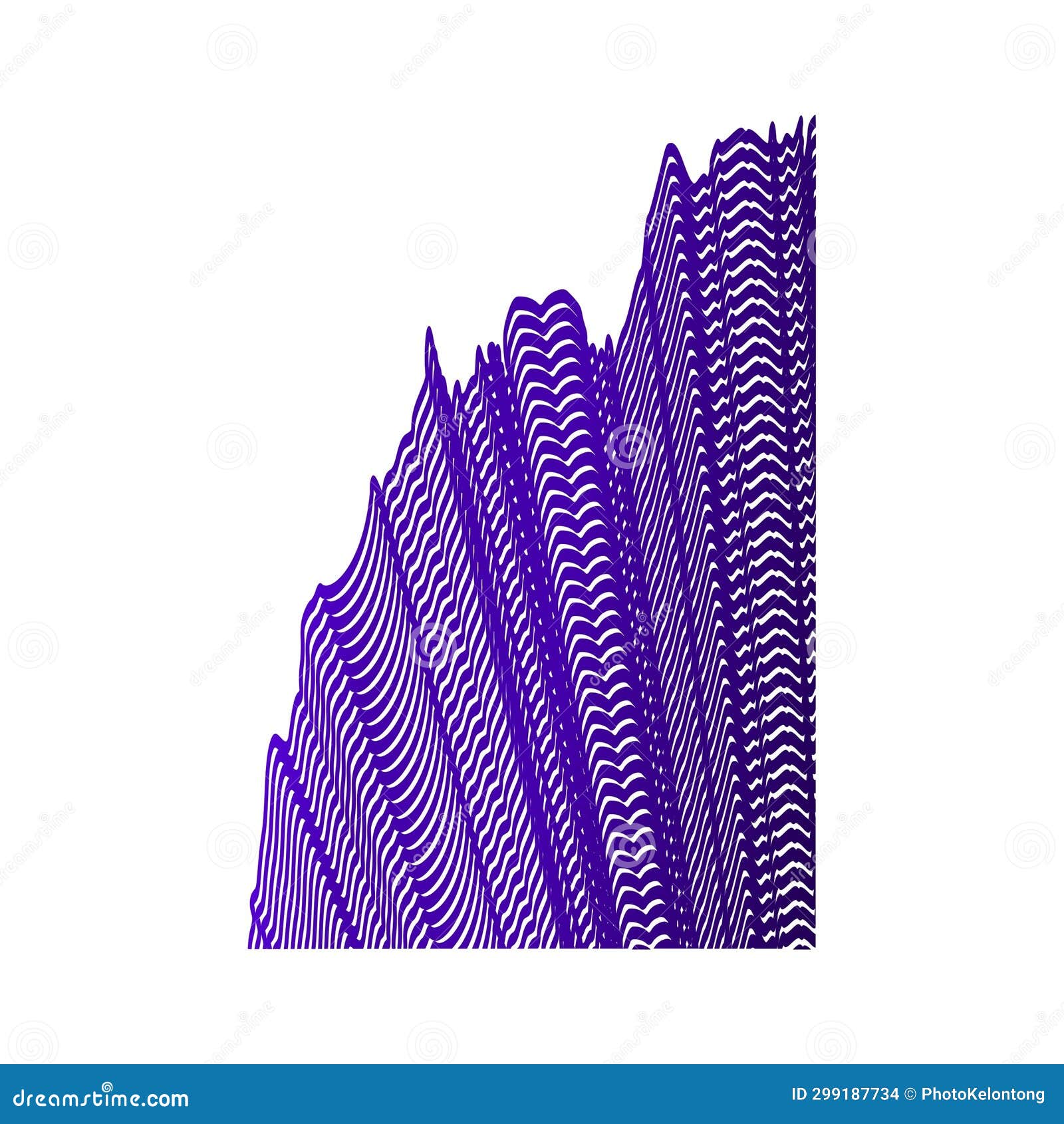 Abstract Wavy Lines Element. Flowing Particles Wave Pattern 3D Curve ...