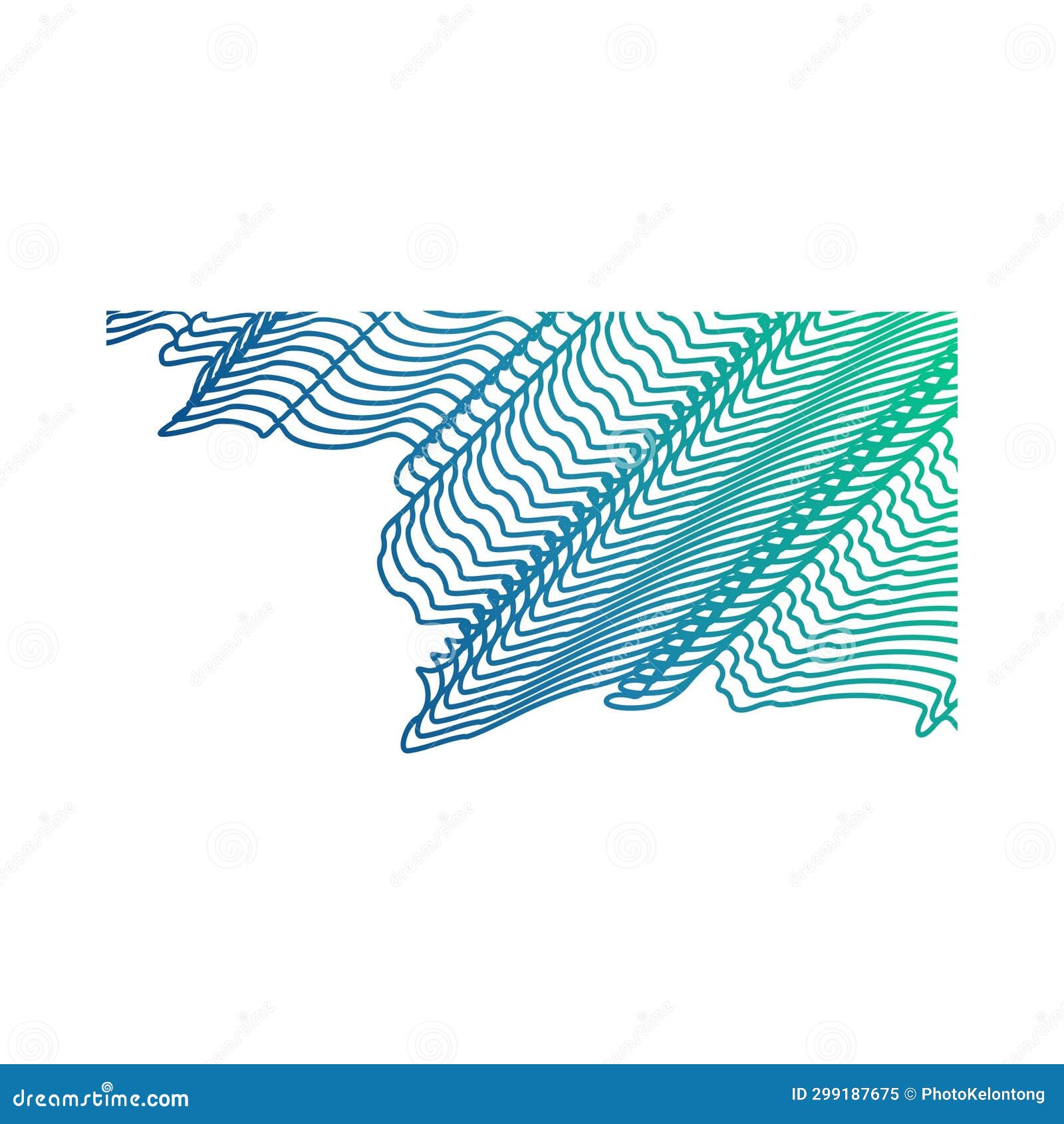 Abstract Wavy Lines Element. Flowing Particles Wave Pattern 3D Curve ...