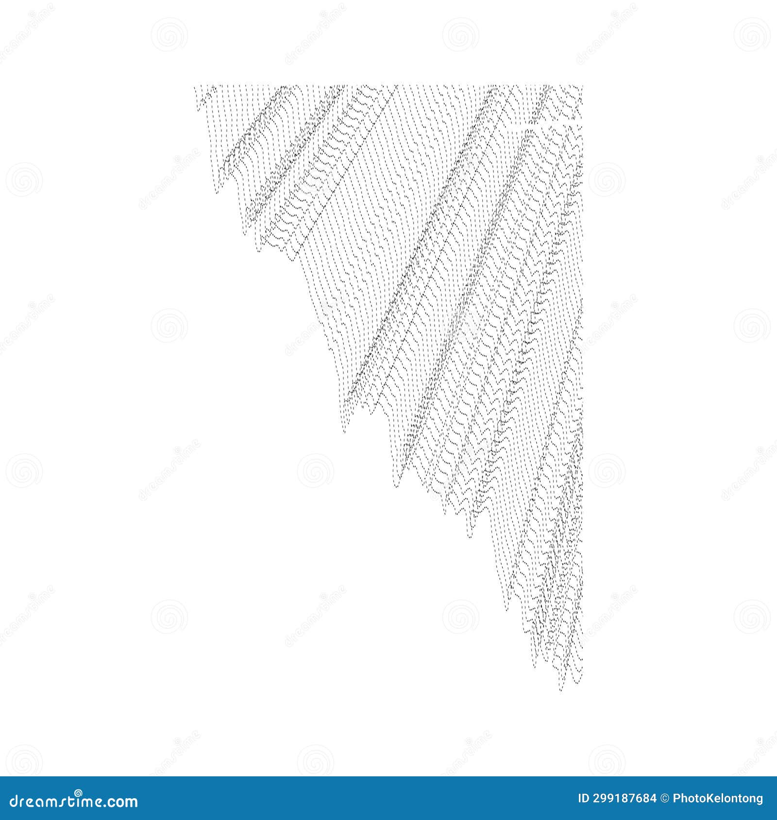 Abstract Wavy Lines Element. Flowing Particles Wave Pattern 3D Curve ...