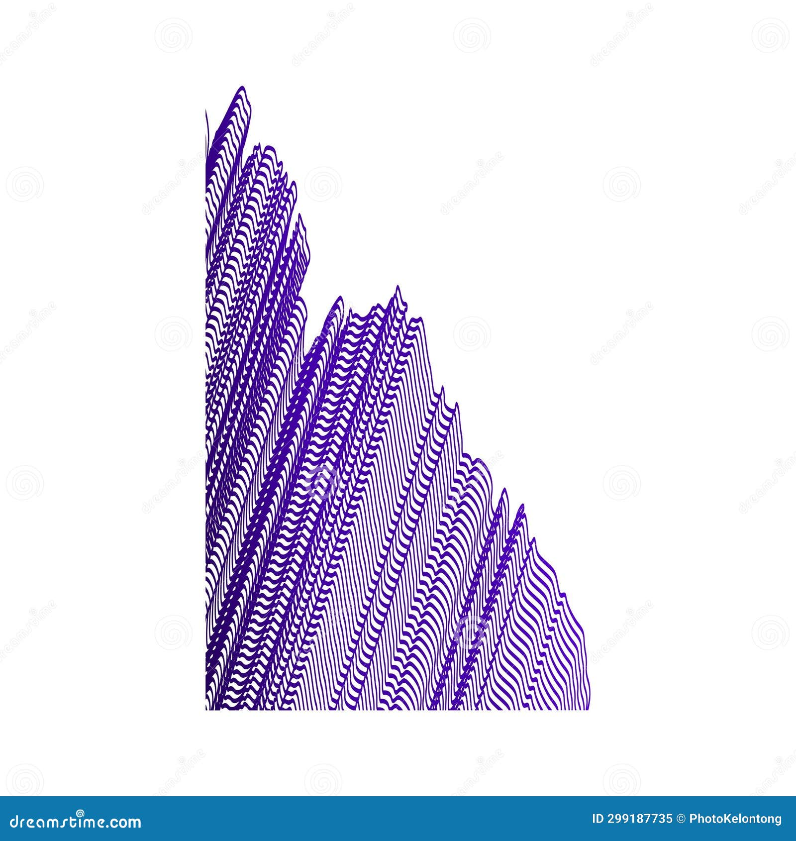 Abstract Wavy Lines Element. Flowing Particles Wave Pattern 3D Curve ...