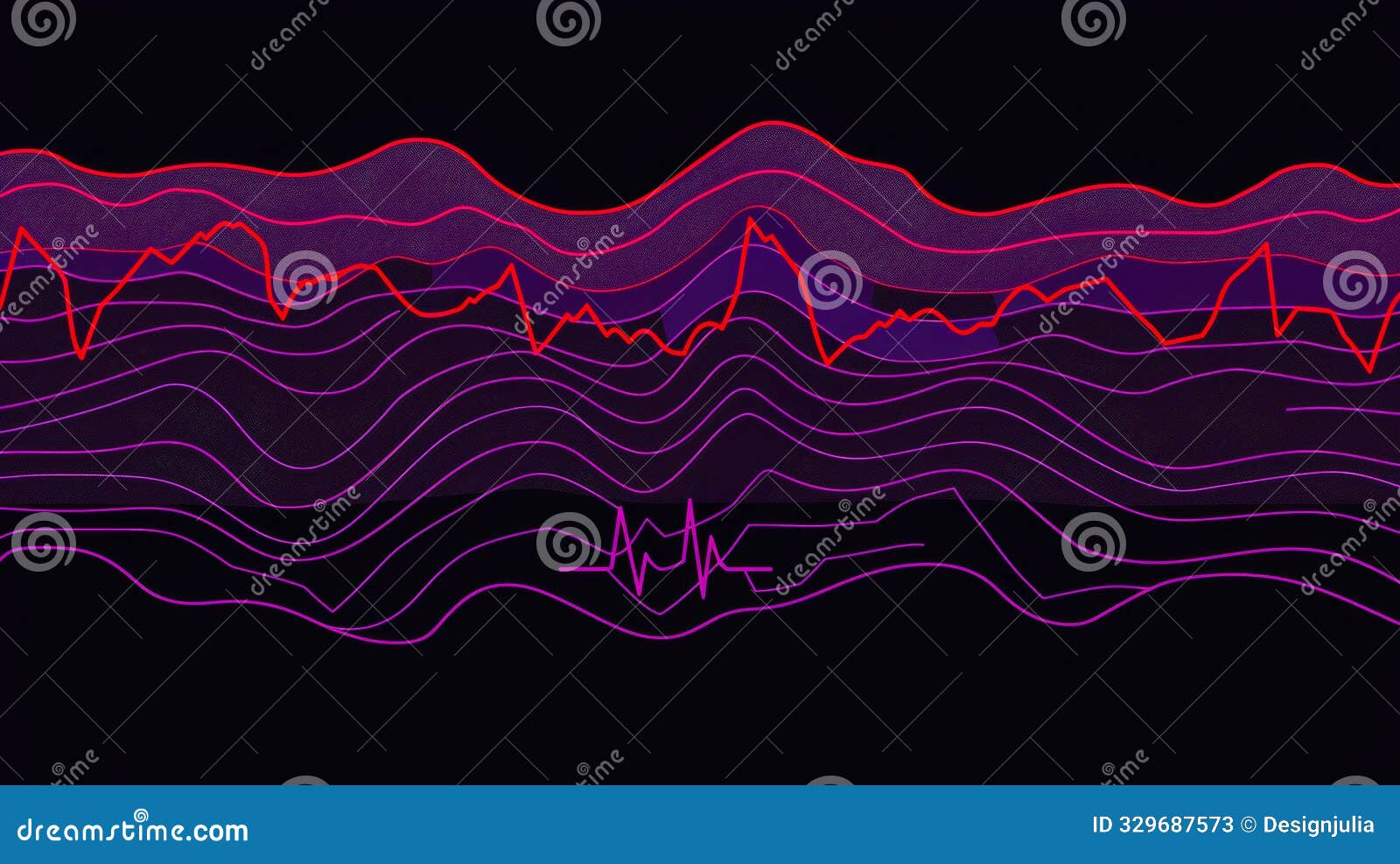 Abstract Wavy Lines Illustration, Flowing Line Art Design, Minimalist ...
