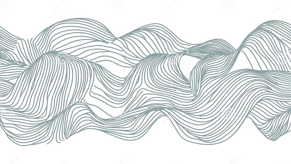 Abstract Wavy Lines Illustration. Thin Parallel Lines Create Movement ...