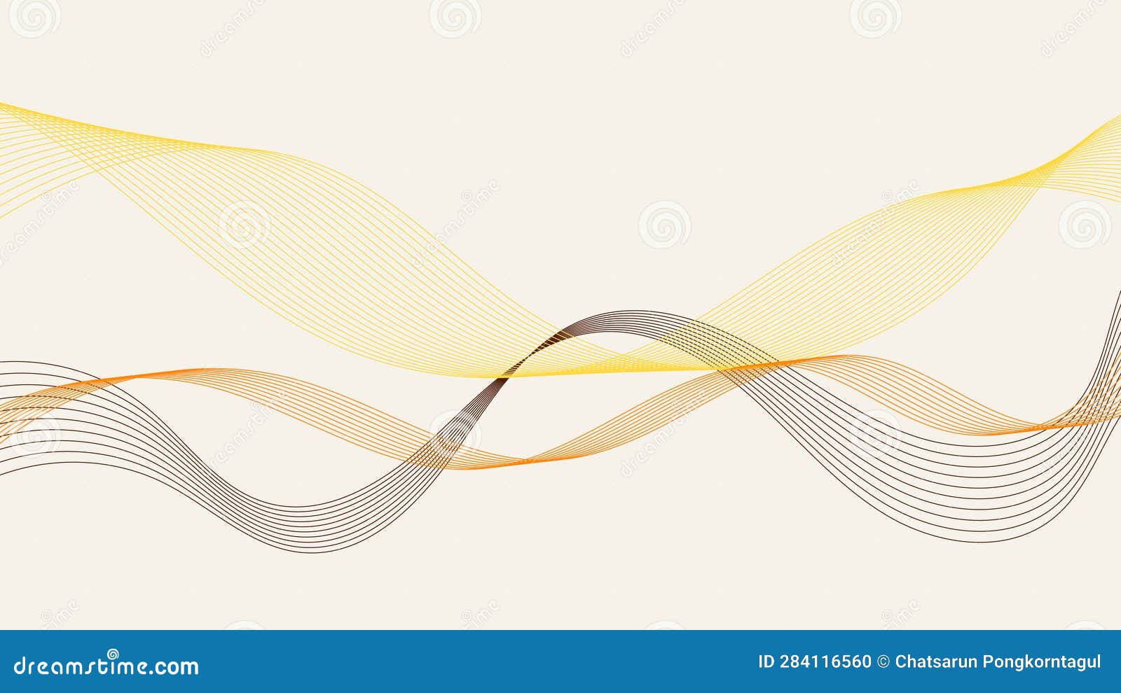 Abstract Wavy Lines Lighting Effect on White Background Stock Vector ...