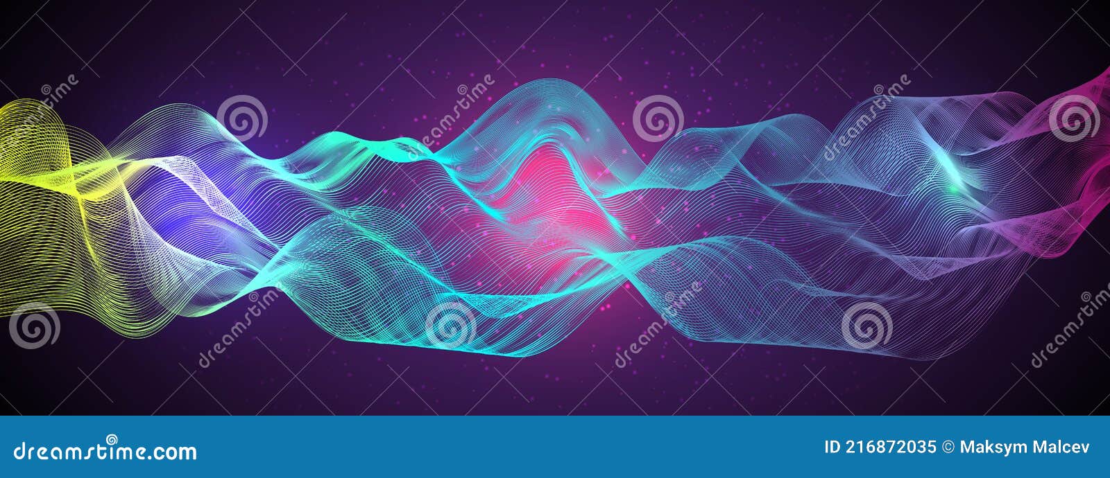 Abstract Wavy Lines Modern Vector Background. Presentation Template ...
