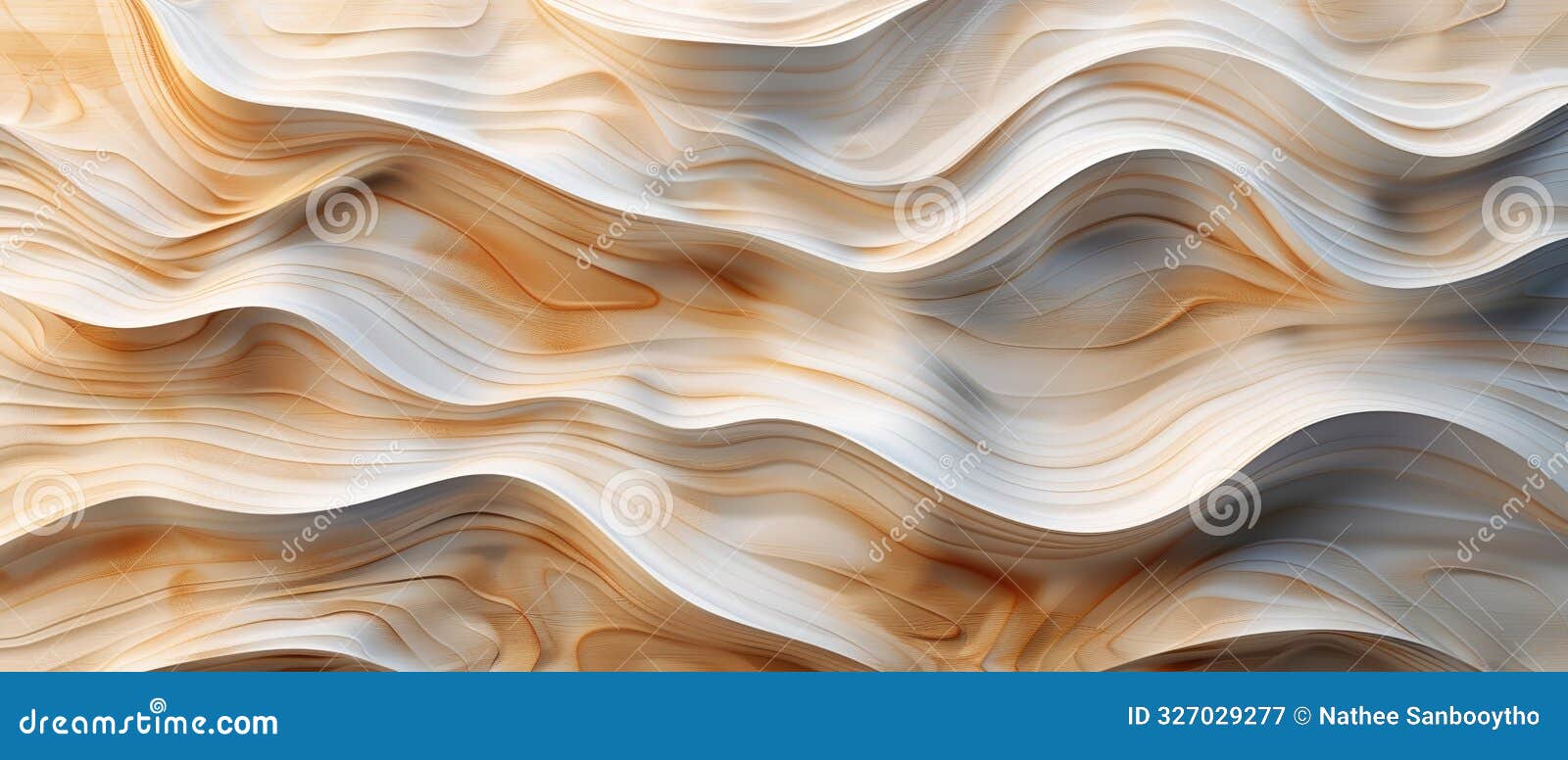 Abstract Wavy Lines Pattern in Beige and Gray, Flowing Texture ...