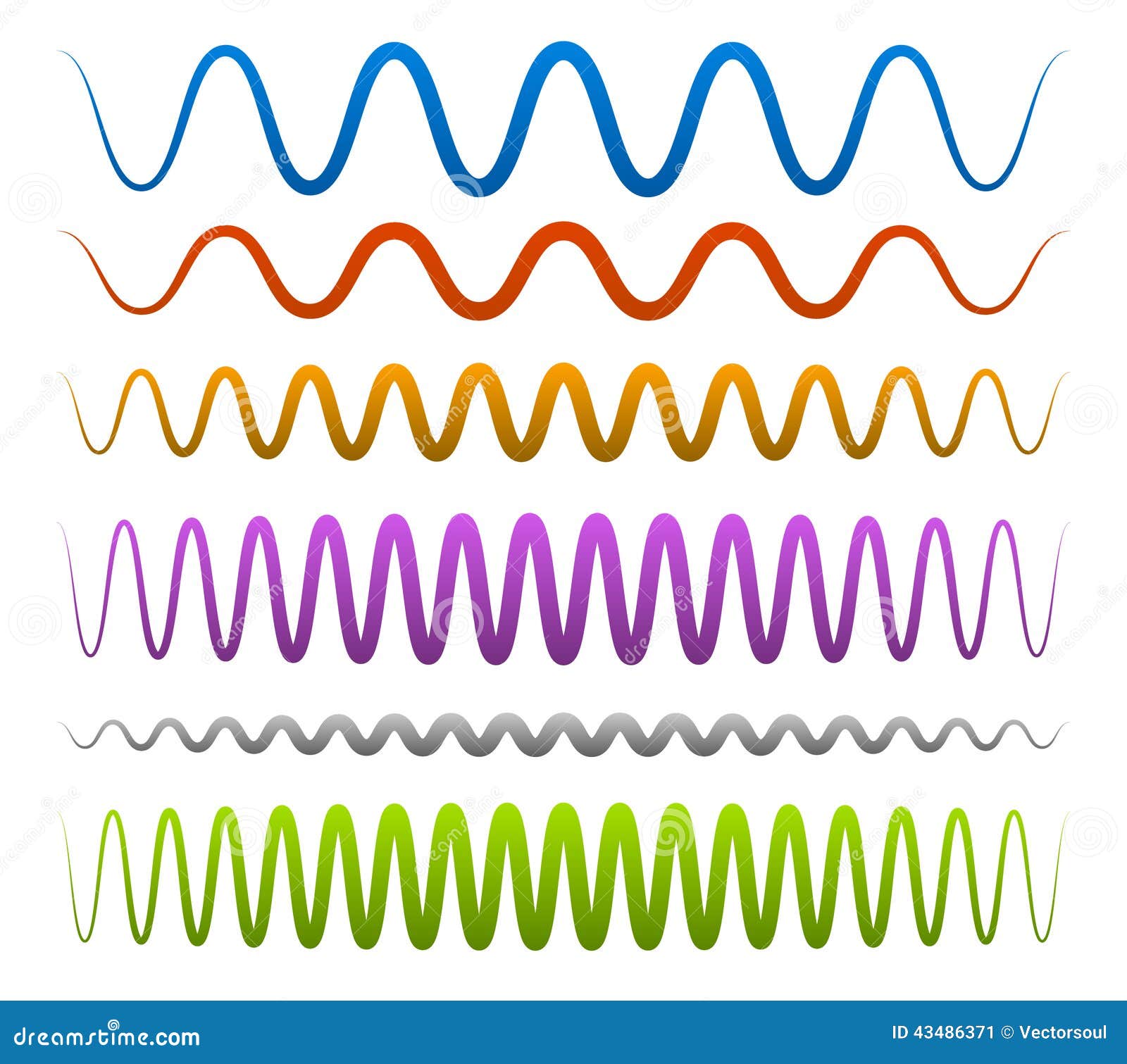 Abstract, wavy lines stock vector. Illustration of brush - 43486371