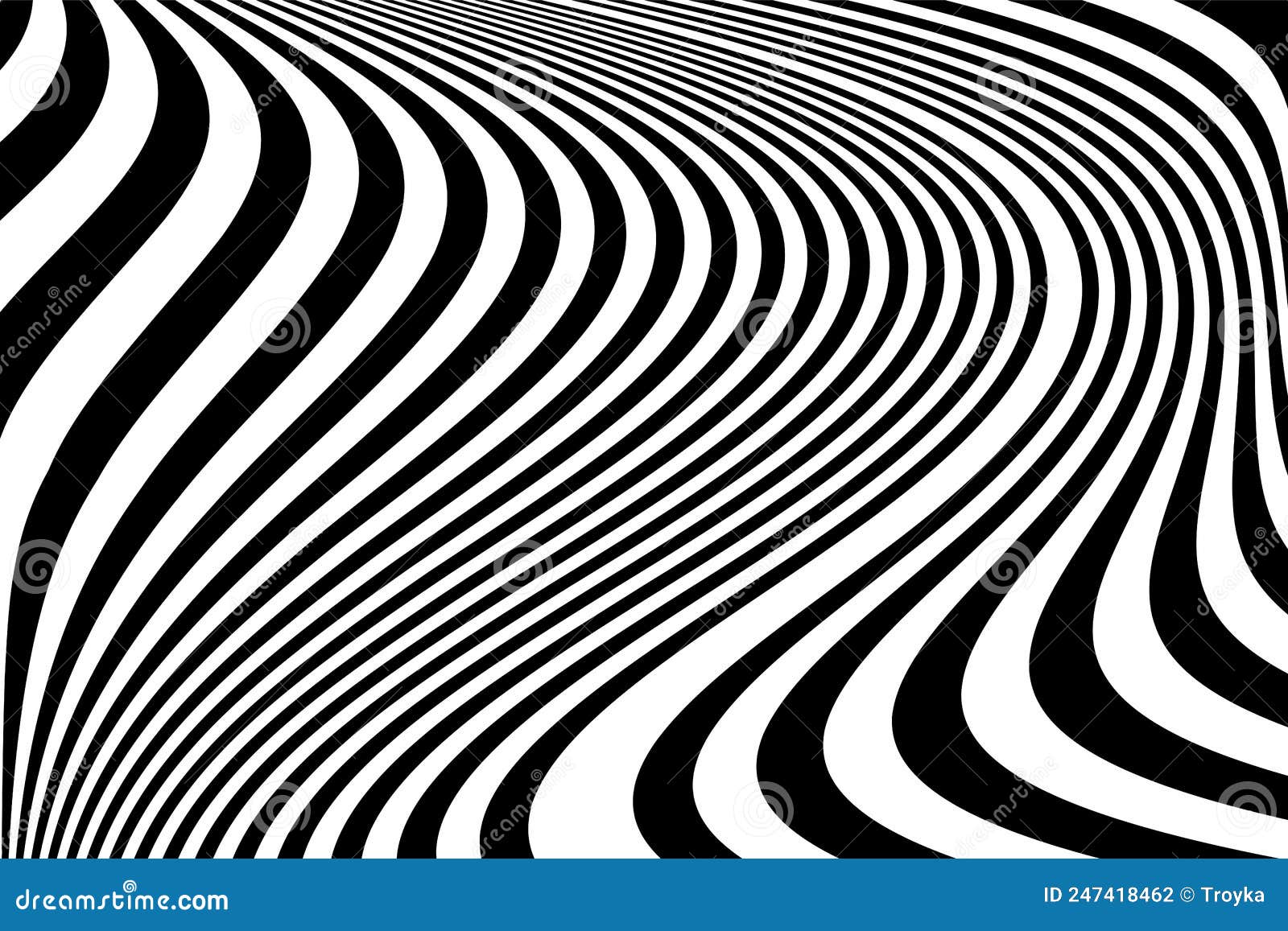 Abstract Wavy Lines Texture with Twisting Movement Effect Stock Vector ...