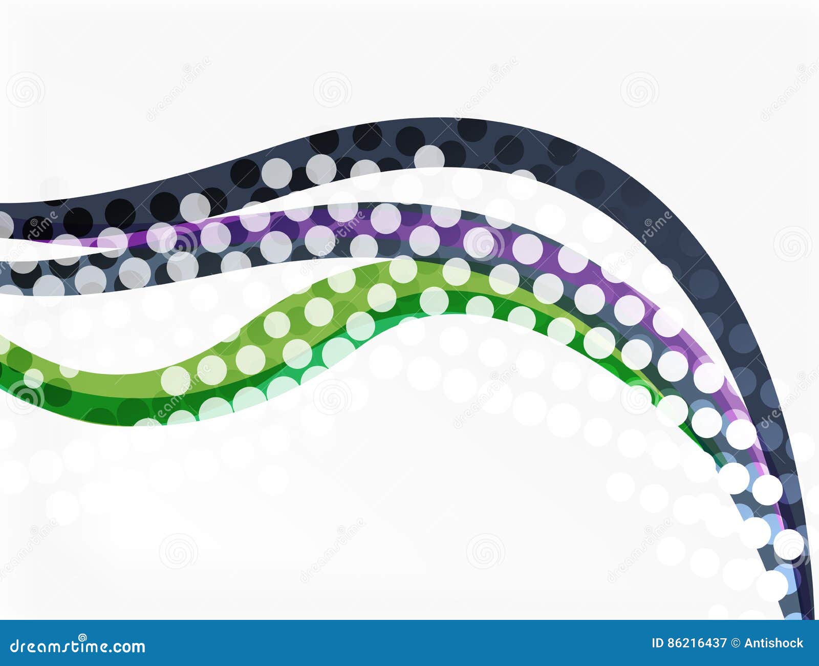 Abstract Wavy Lines with Transparent Dots Stock Vector - Illustration ...