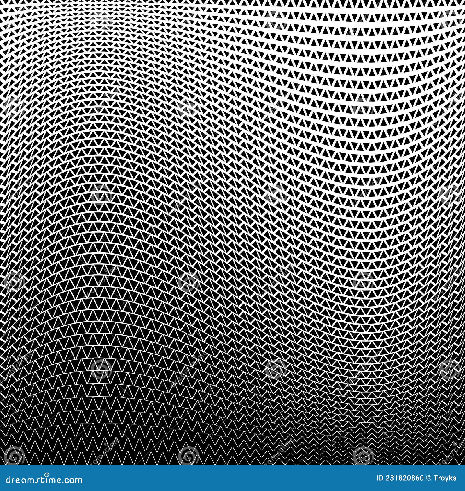 Abstract Wavy Lines and Triangles Halftone Pattern Stock Vector ...