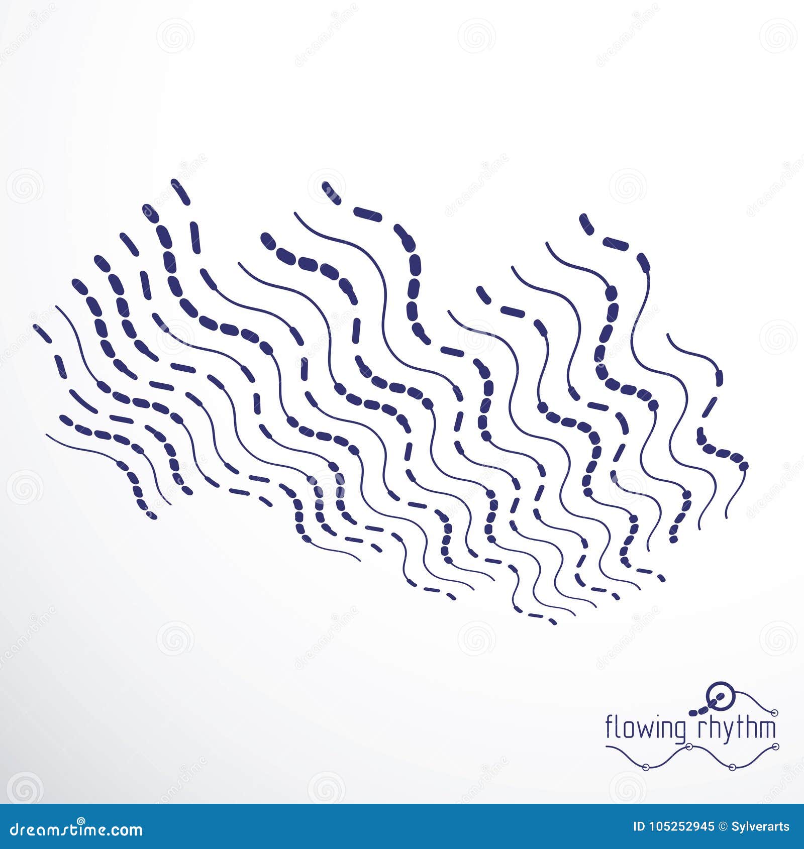 Abstract Wavy Lines Vector Illustration. Technical Cybernetic Pa Stock ...