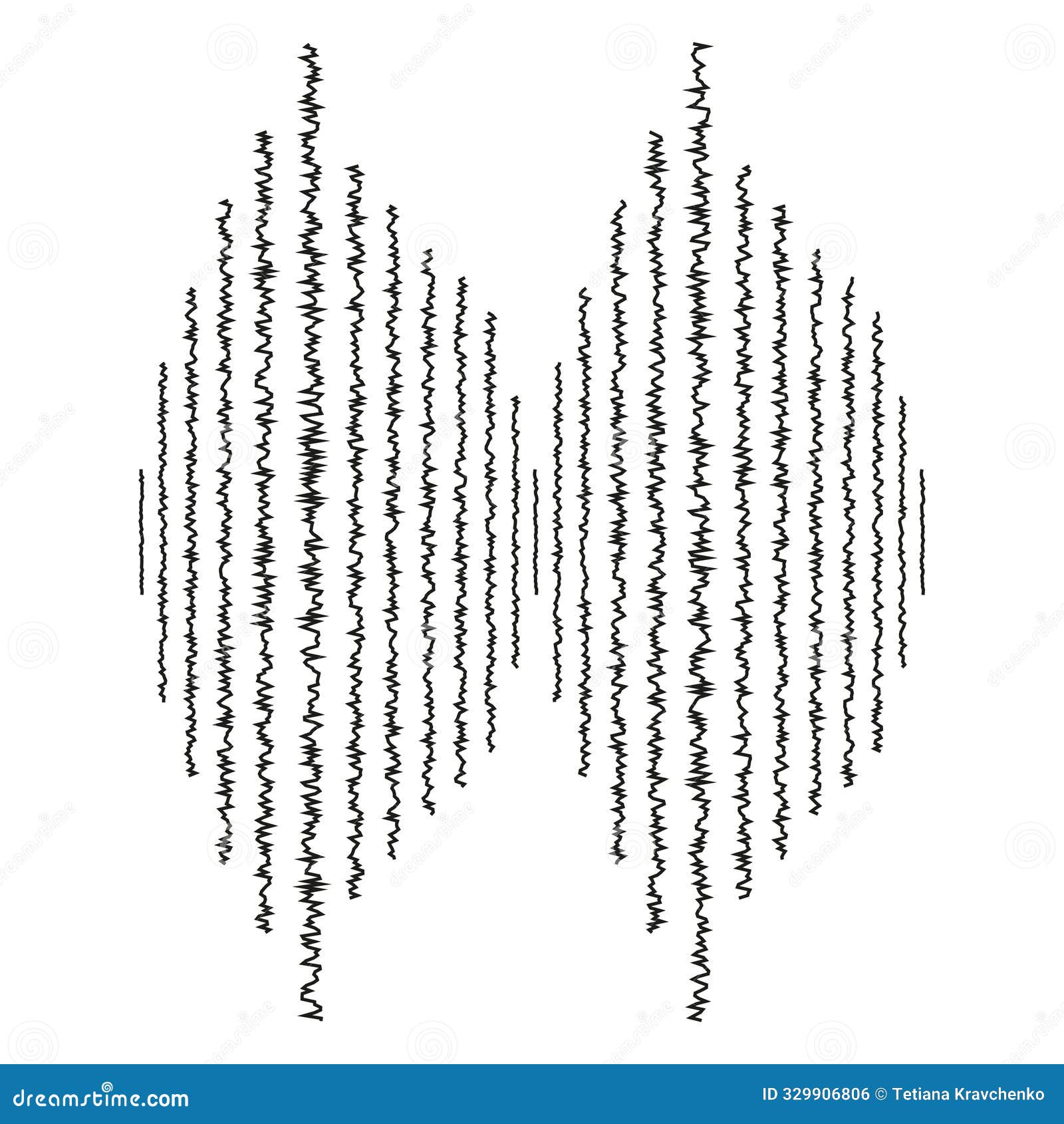 Abstract Wavy Lines. Vertical Wave Pattern. Vector Black Lines ...