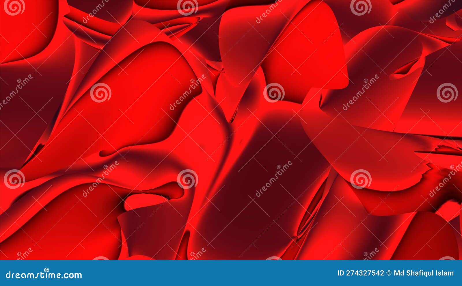 Abstract Wavy Liquid Background in Red Color. Gradient Design Element ...