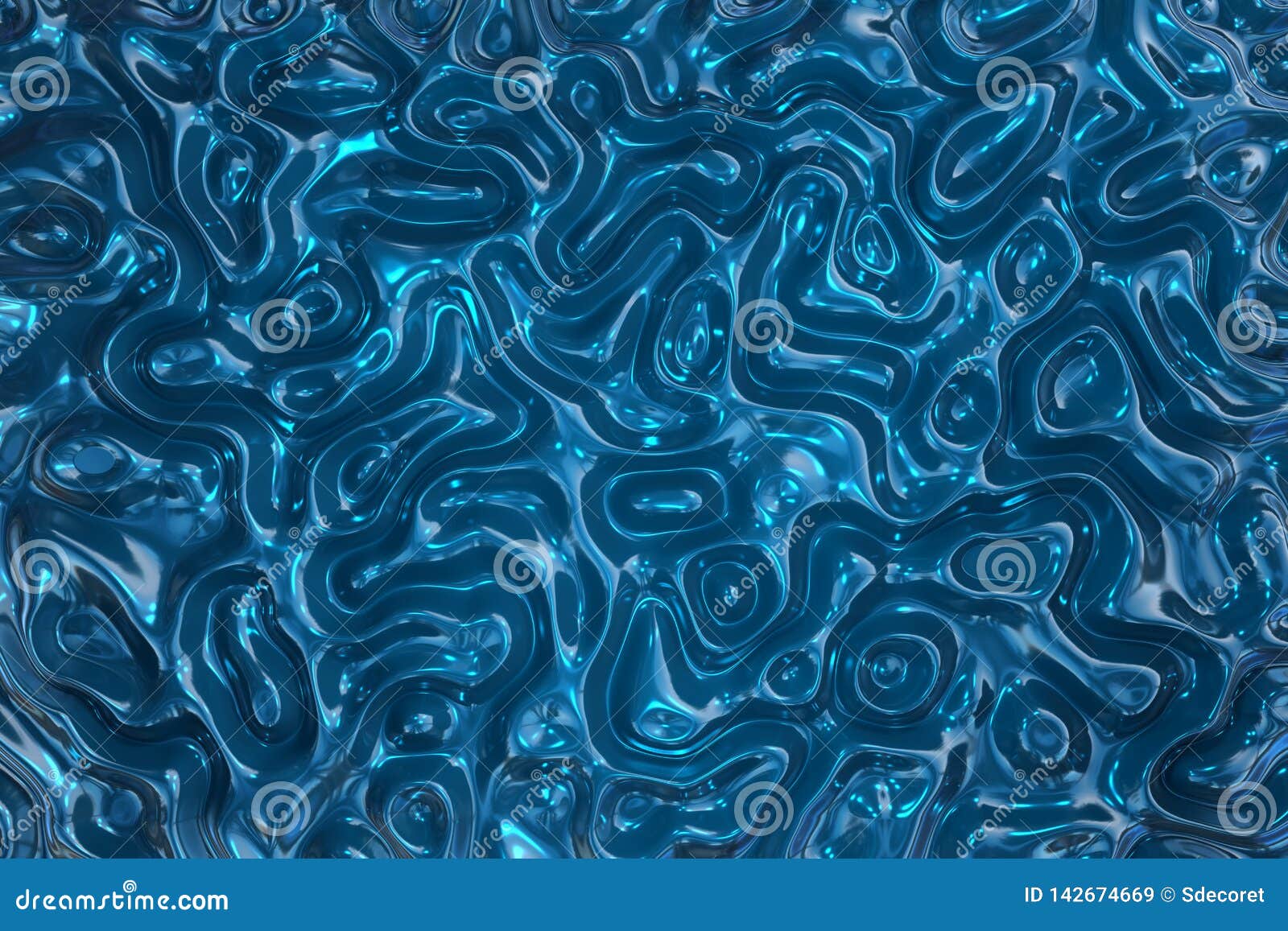 Abstract Wavy Liquid Texture Patterns 3D Rendering Stock Illustration ...