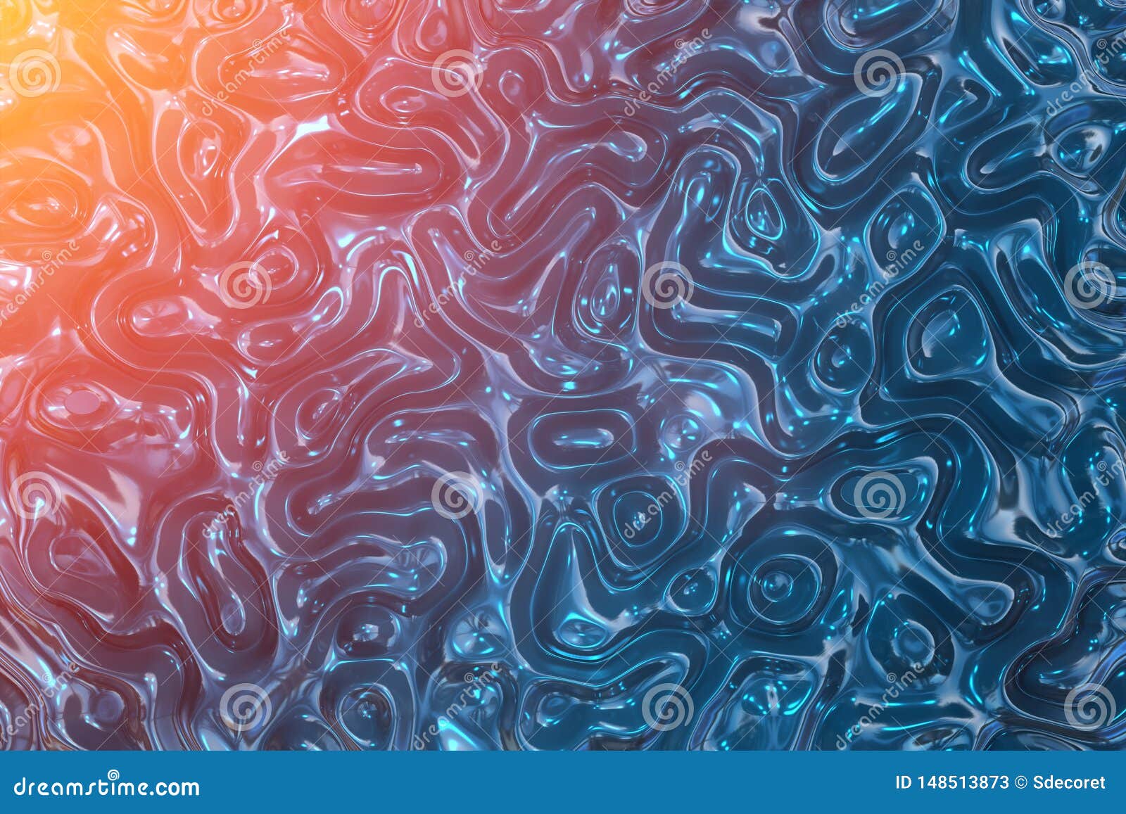 Abstract Wavy Liquid Texture Patterns 3D Rendering Stock Illustration ...