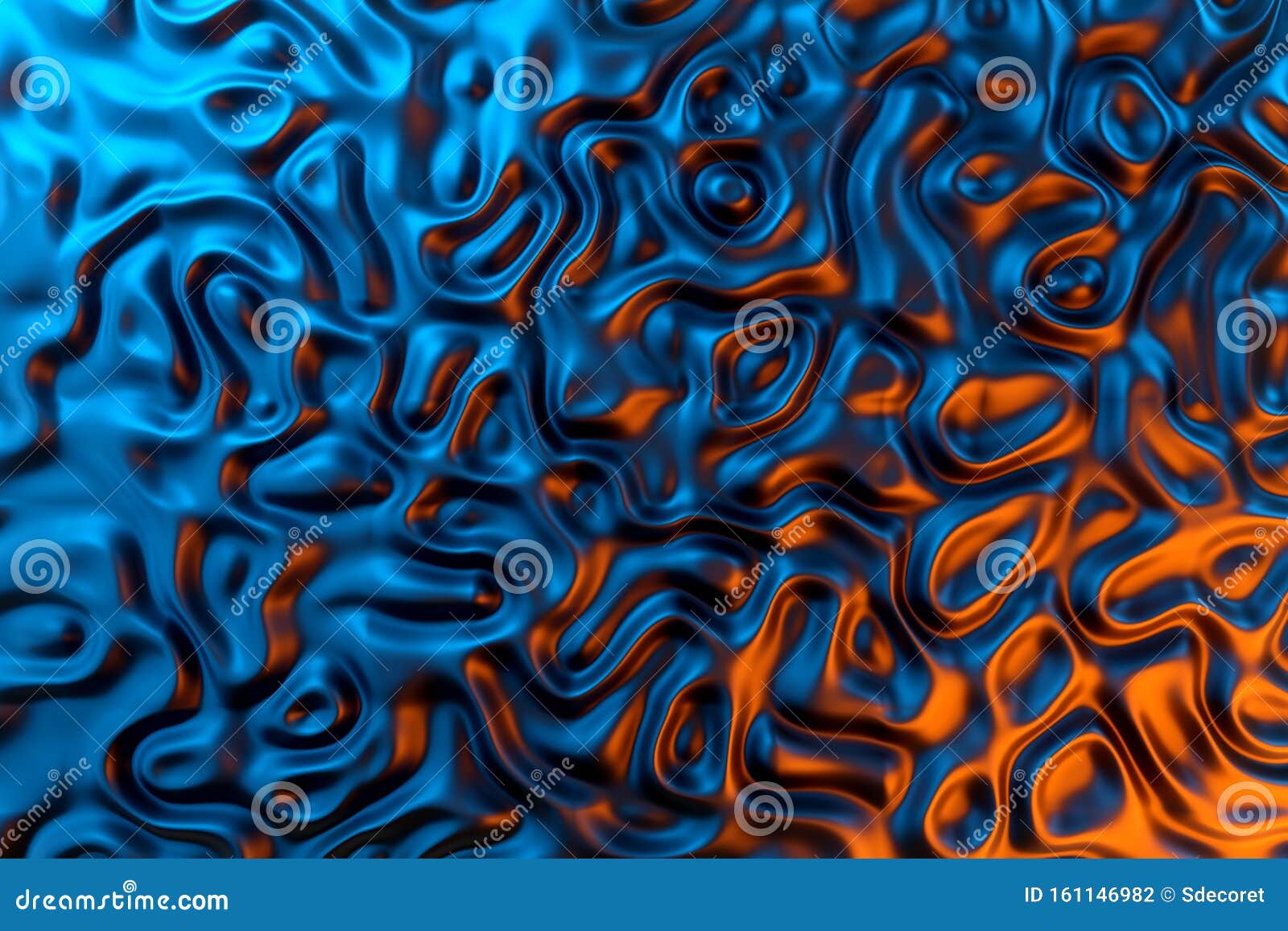 Abstract Wavy Liquid Texture Patterns 3D Rendering Stock Illustration ...