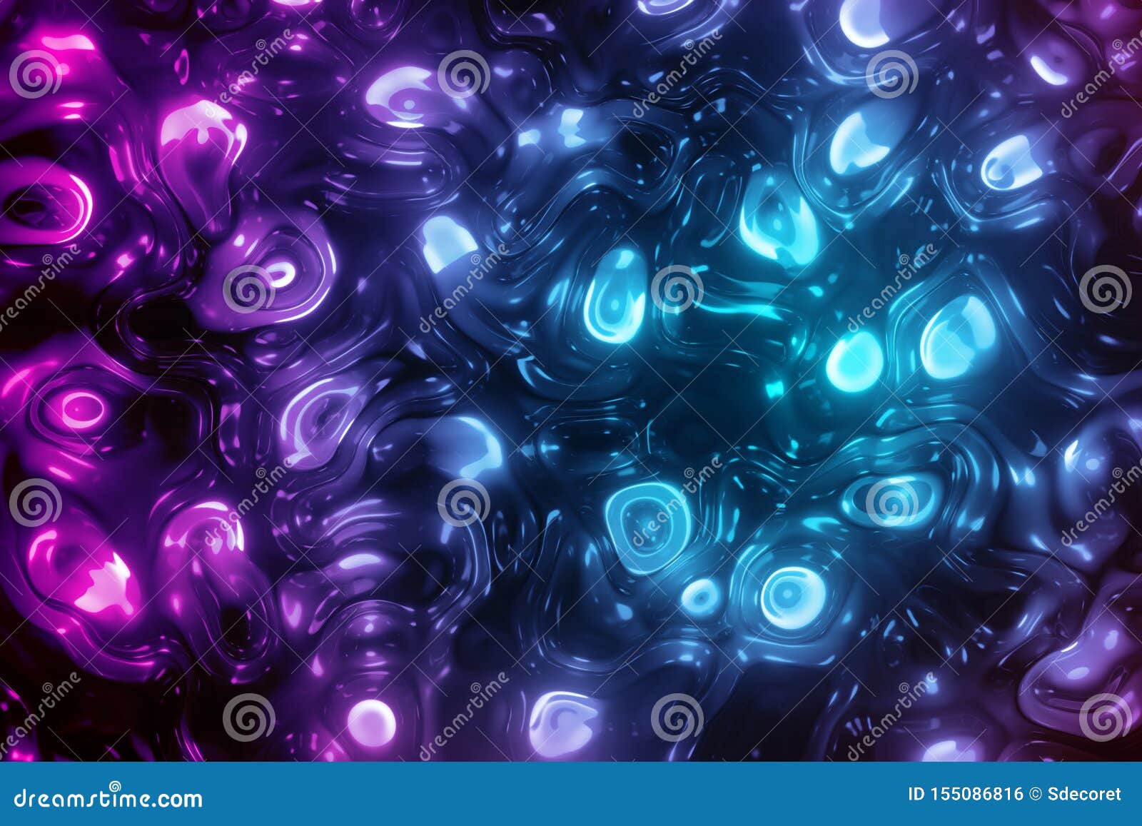 Abstract Wavy Liquid Texture Patterns 3D Rendering Stock Illustration ...