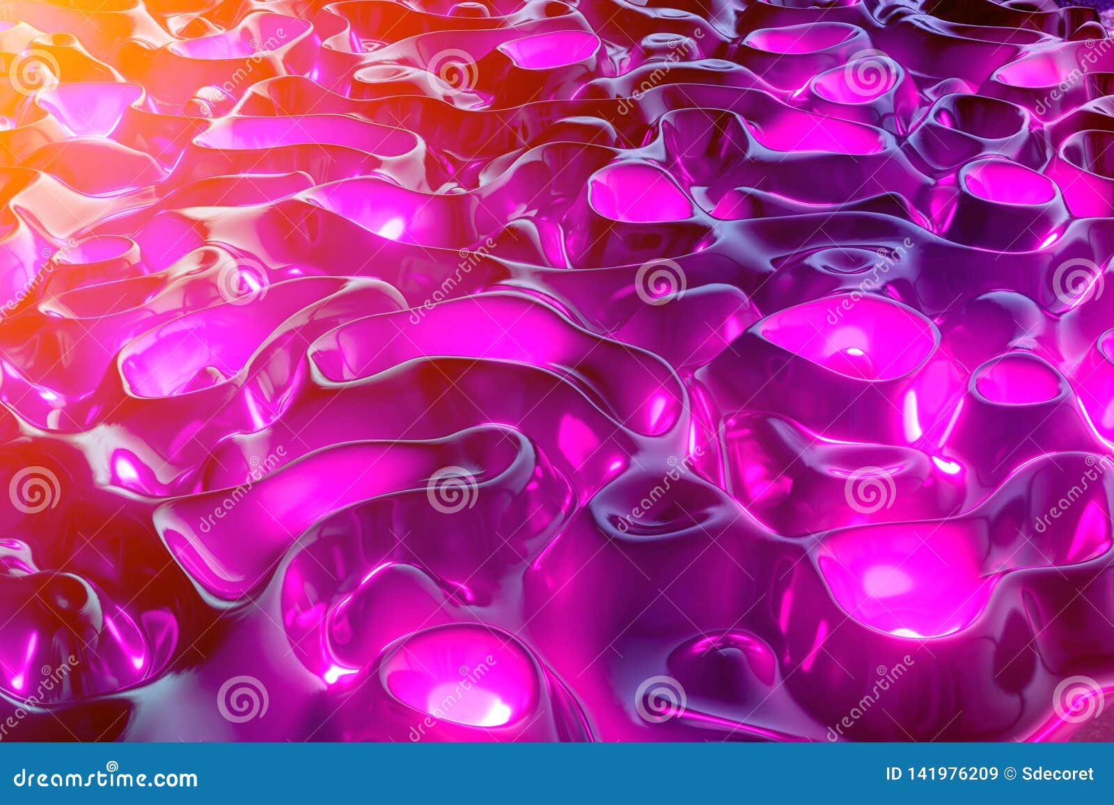 Abstract Wavy Liquid Texture Patterns 3D Rendering Stock Illustration ...