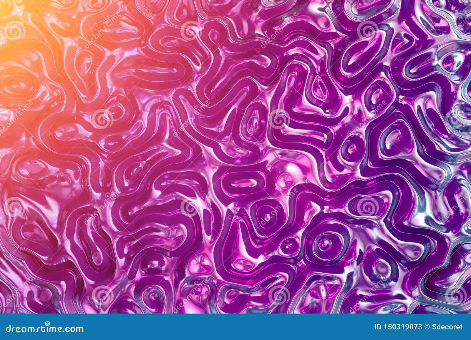 Abstract Wavy Liquid Texture Patterns 3D Rendering Stock Illustration ...