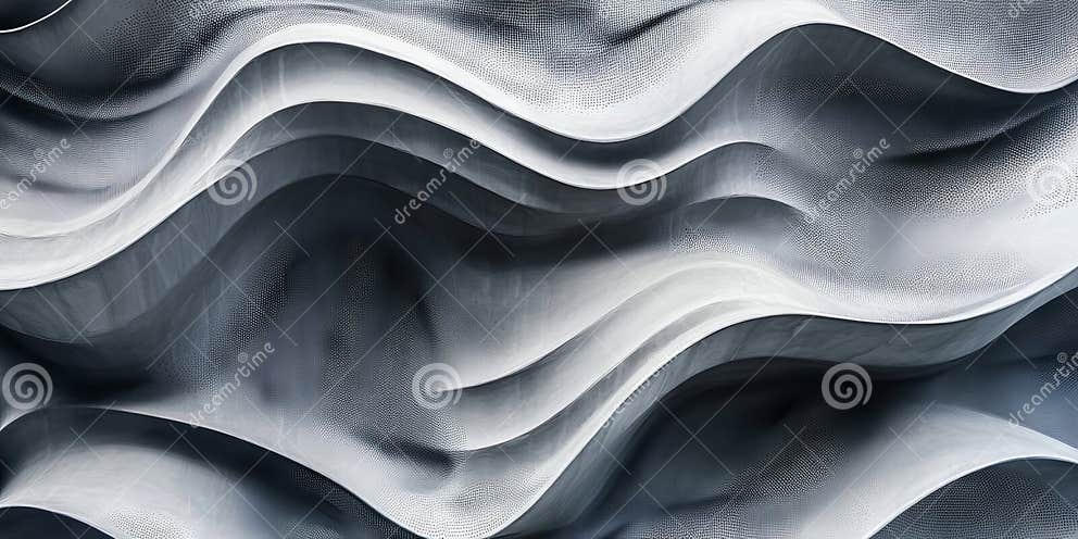 Abstract Wavy Metallic Surface with Textured Patterns and Dynamic Light ...