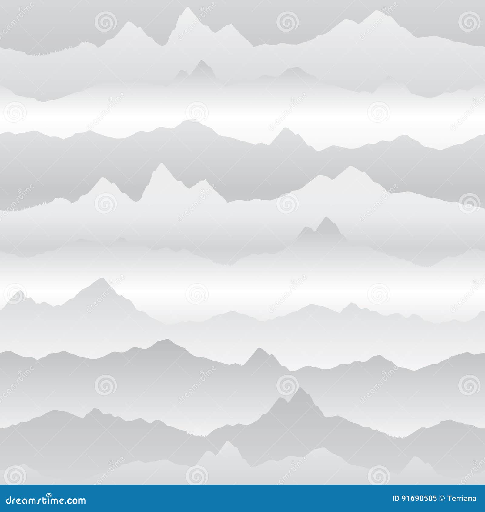 Abstract Wavy Mountain Skyline Background. Nature Landscape Wint Stock ...