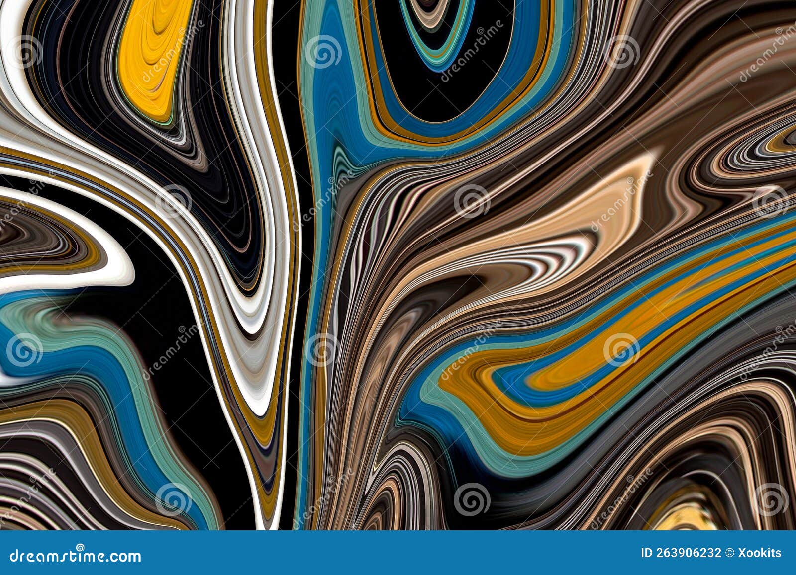 Abstract Wavy Multicolor Fluid Marble Texture Background Stock ...