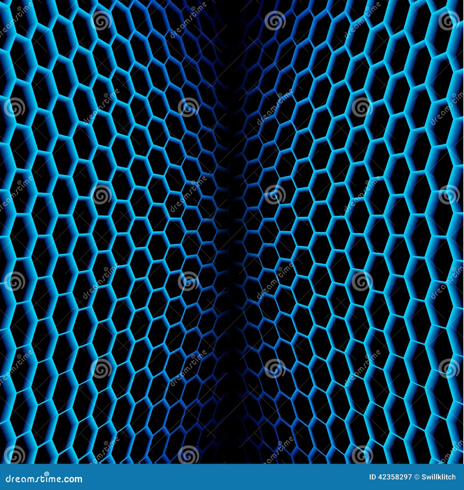 Abstract Wavy Net with Hex Cells Stock Illustration - Illustration of ...