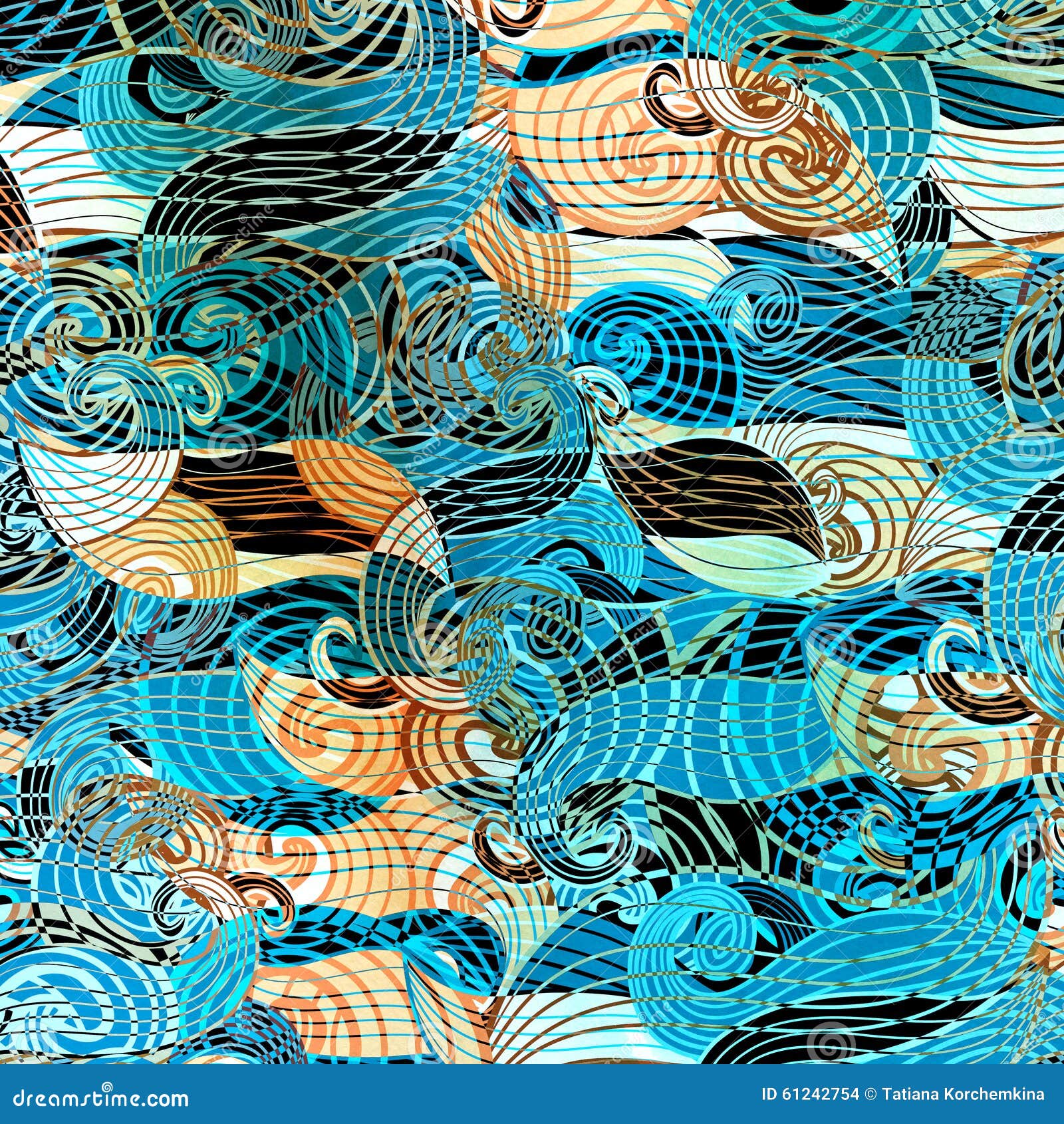 Abstract wavy pattern stock illustration. Illustration of shape - 61242754