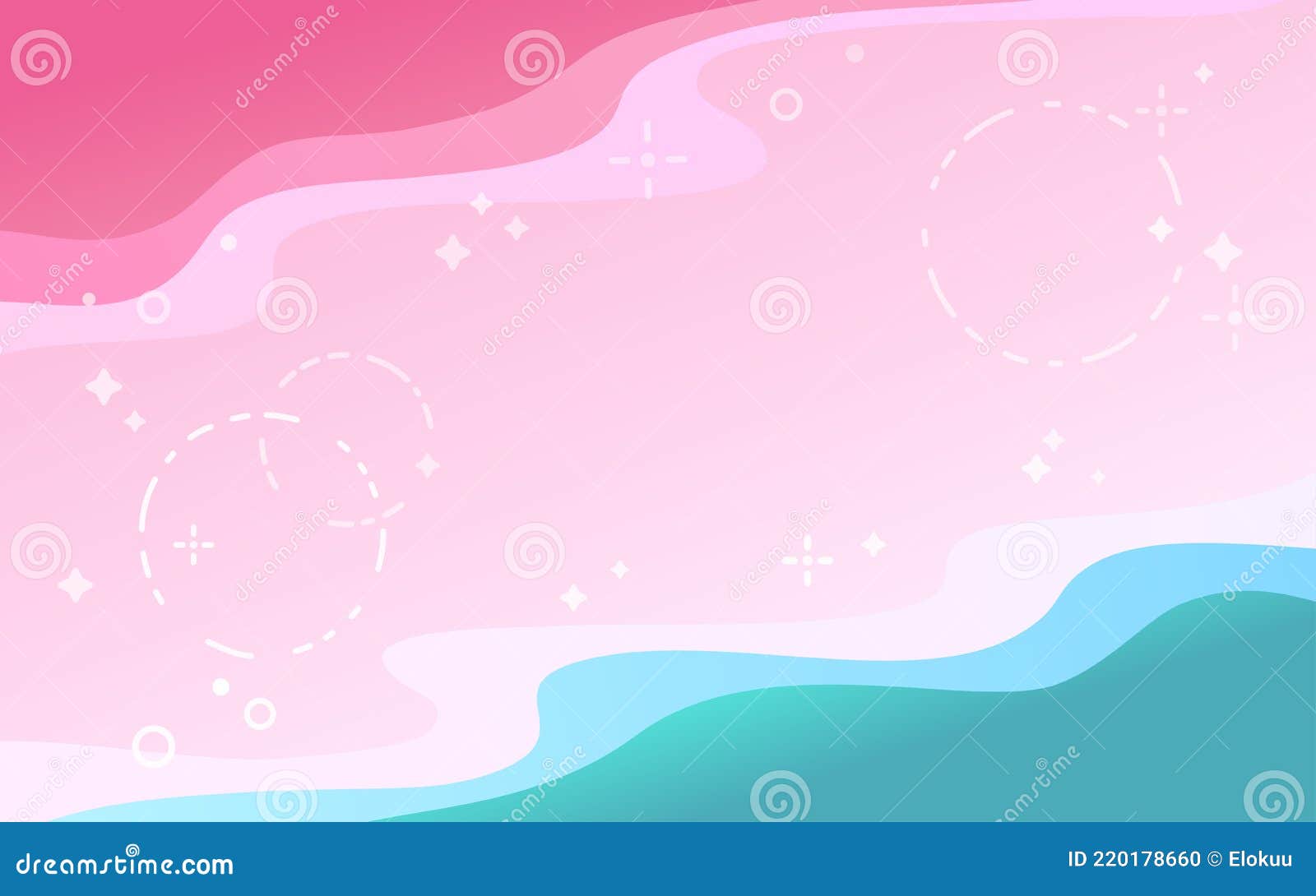 Abstract Wavy Pink and Blue Magic Background Stock Vector ...
