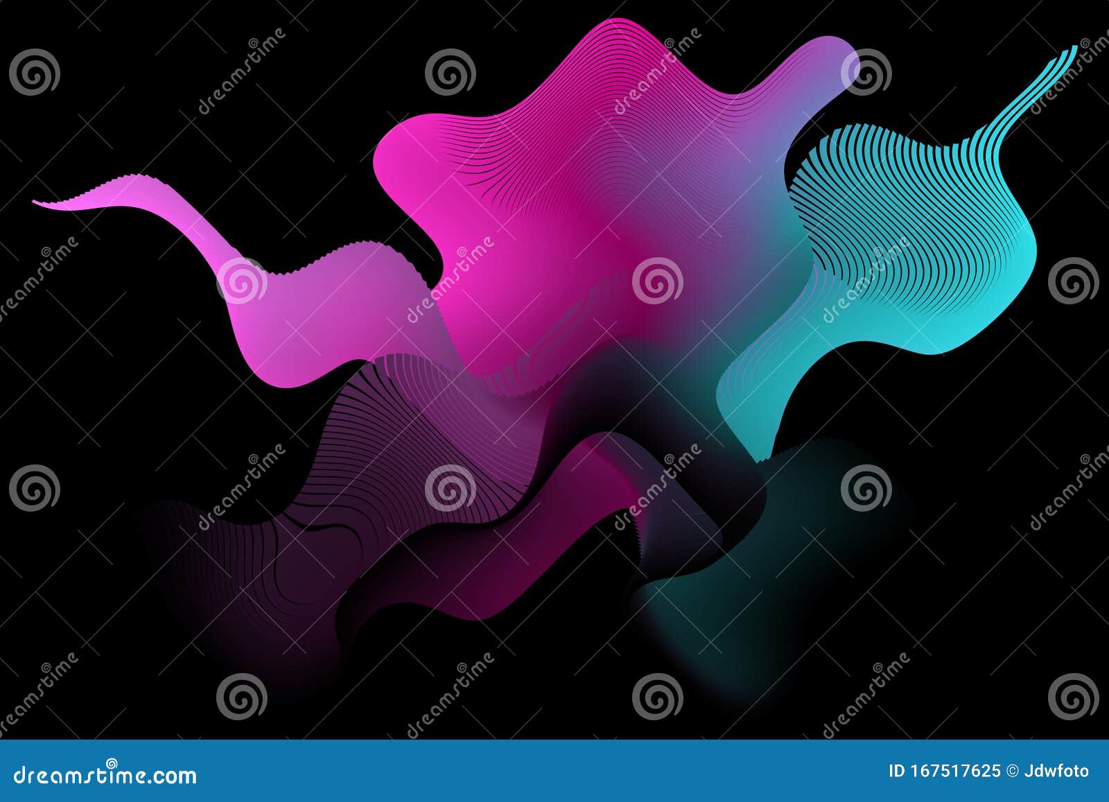 Colorful Wavy Blob stock illustration. Illustration of asymmetrical ...