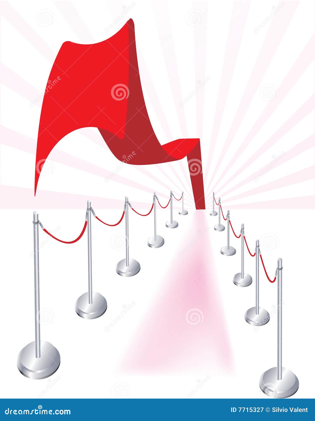 Abstract Wavy Red Carpet Picture. Image: 7715327