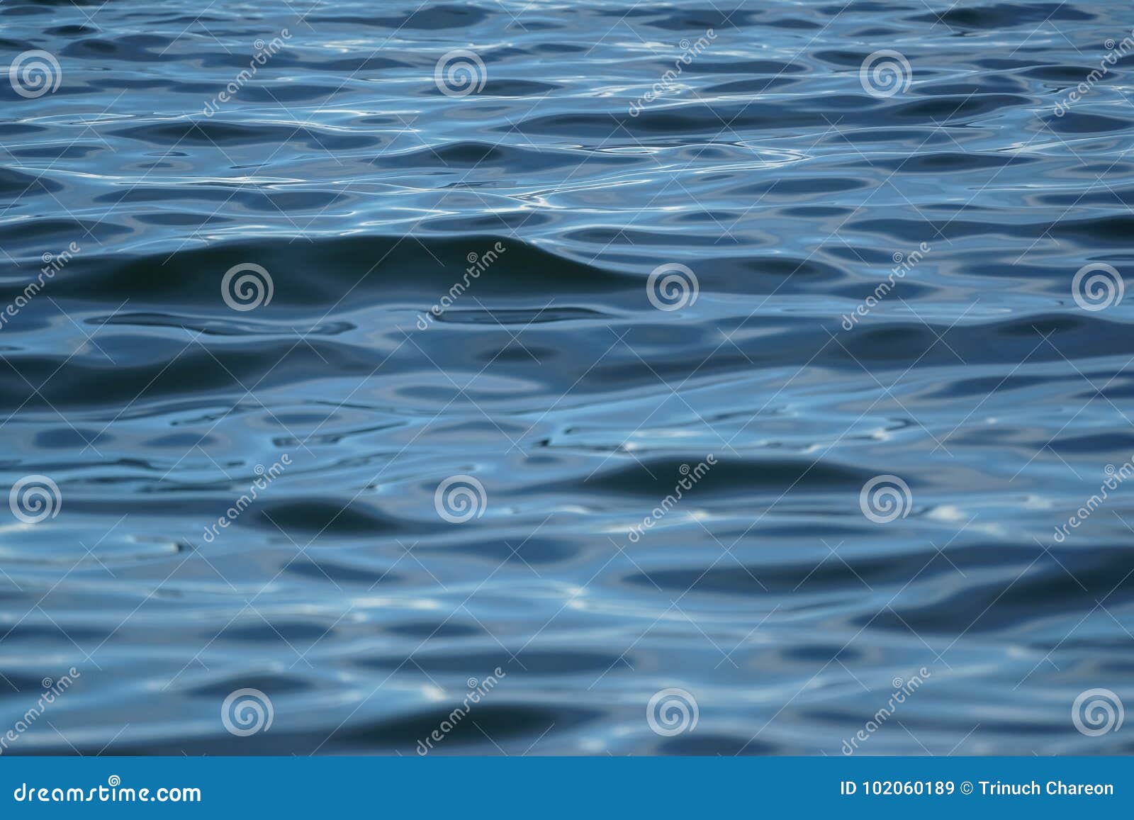 Abstract Wavy Scene of Blue Sea Water Ripple Freezing Motion with ...
