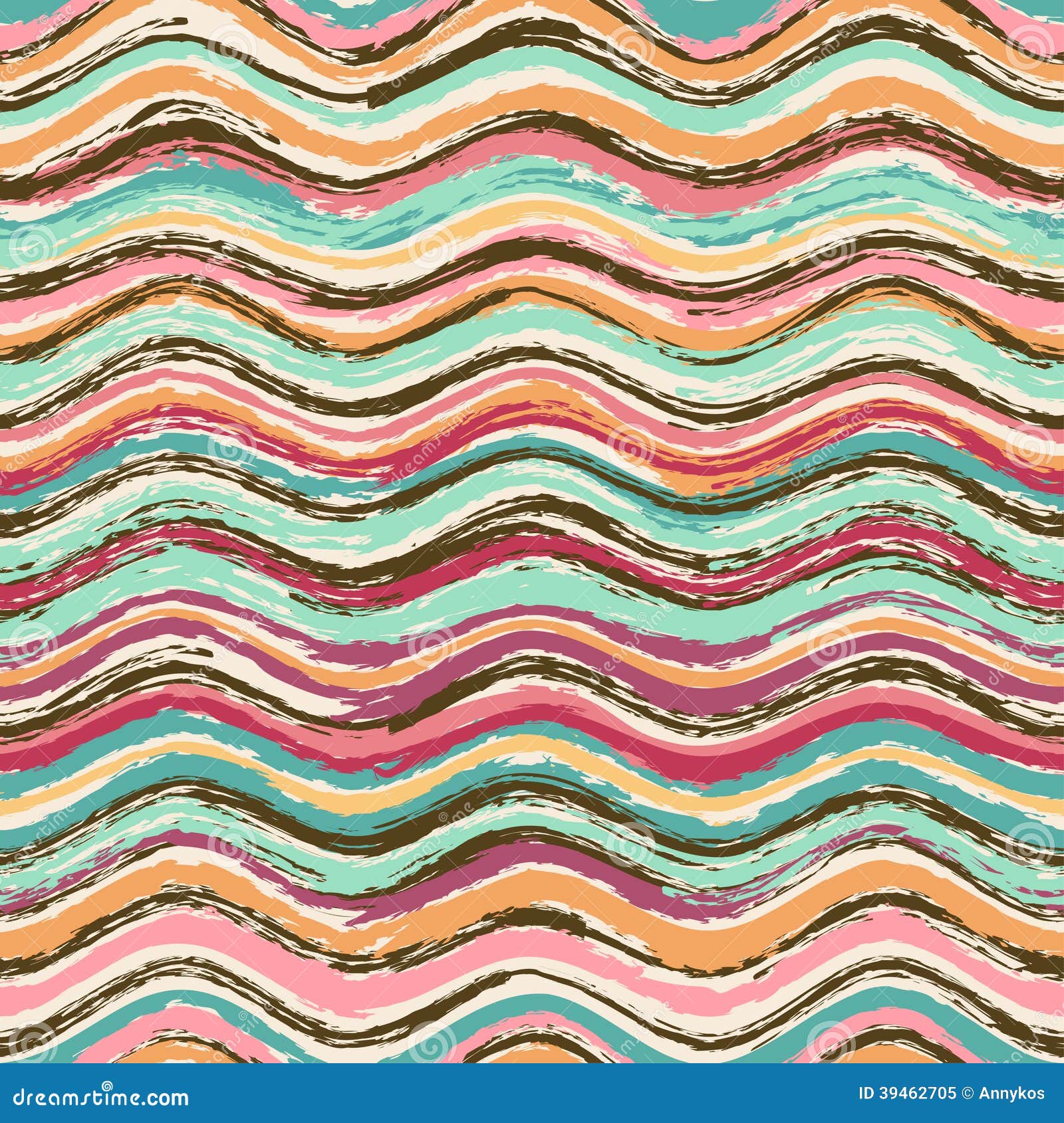 Abstract Wavy Seamless Pattern Stock Vector - Illustration of beautiful ...