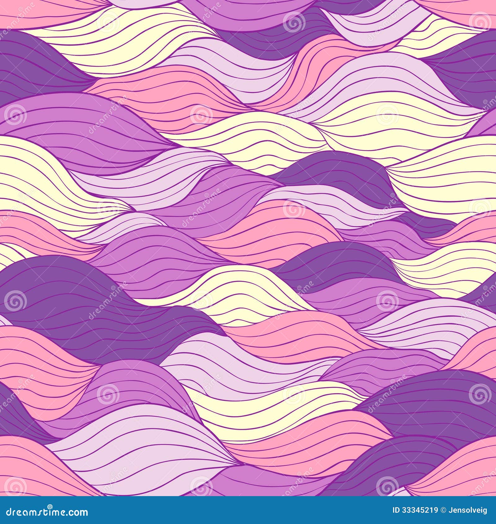 Abstract Wavy Seamless Pattern Stock Vector - Illustration of ocean ...