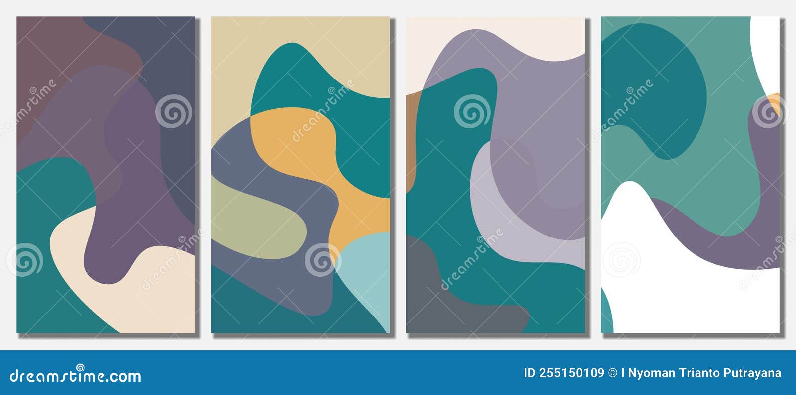 Abstract Wavy Set Background. Stock Vector - Illustration of liquid ...