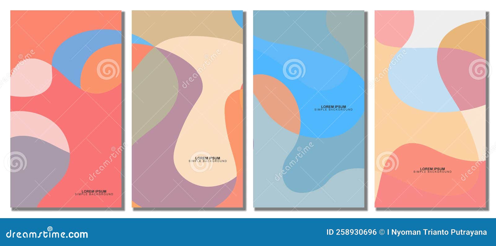 Abstract Wavy Set Background Stock Vector - Illustration of color ...