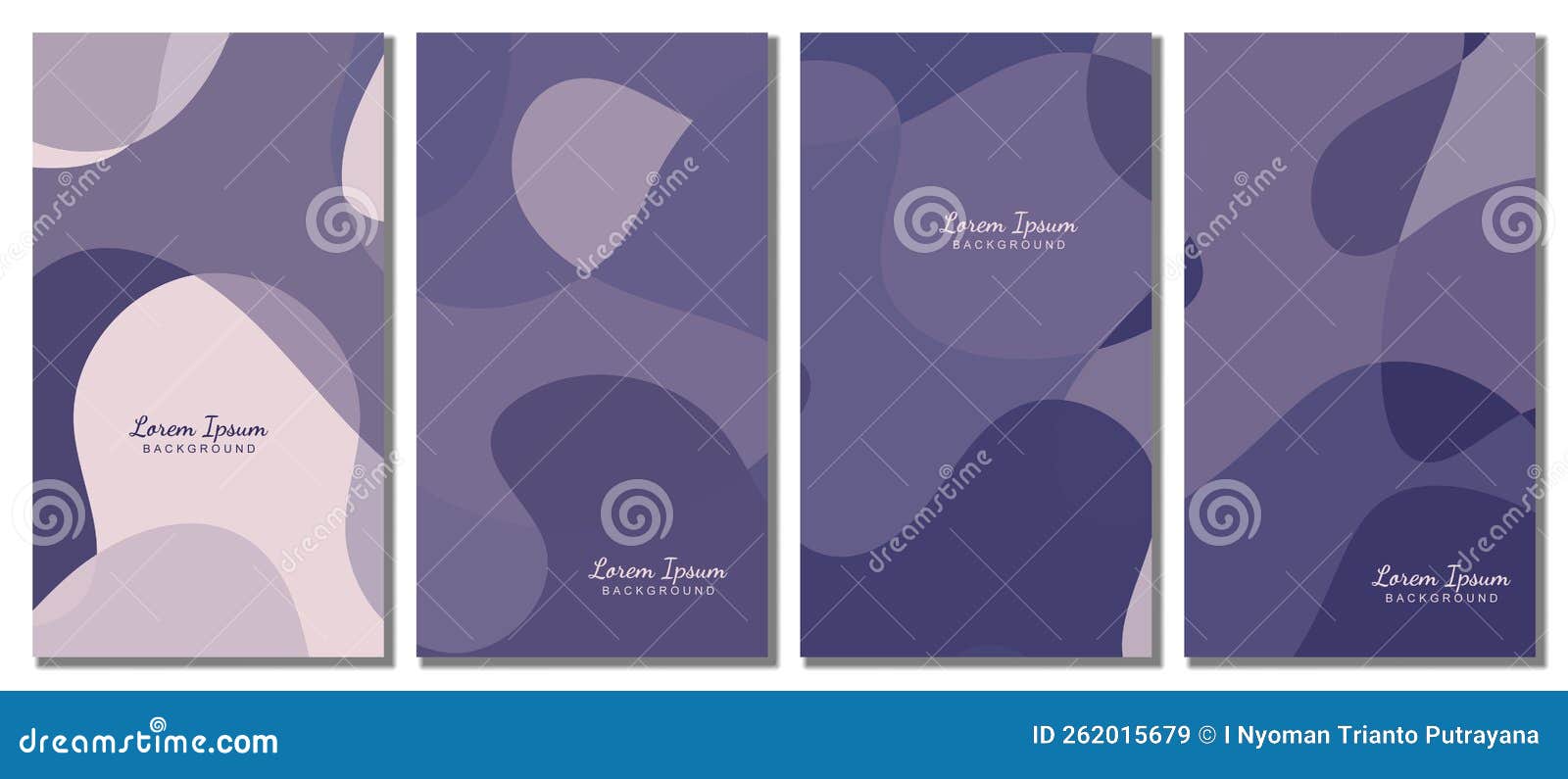 Abstract Wavy Set Background. Design with Winter Color Stock Vector ...