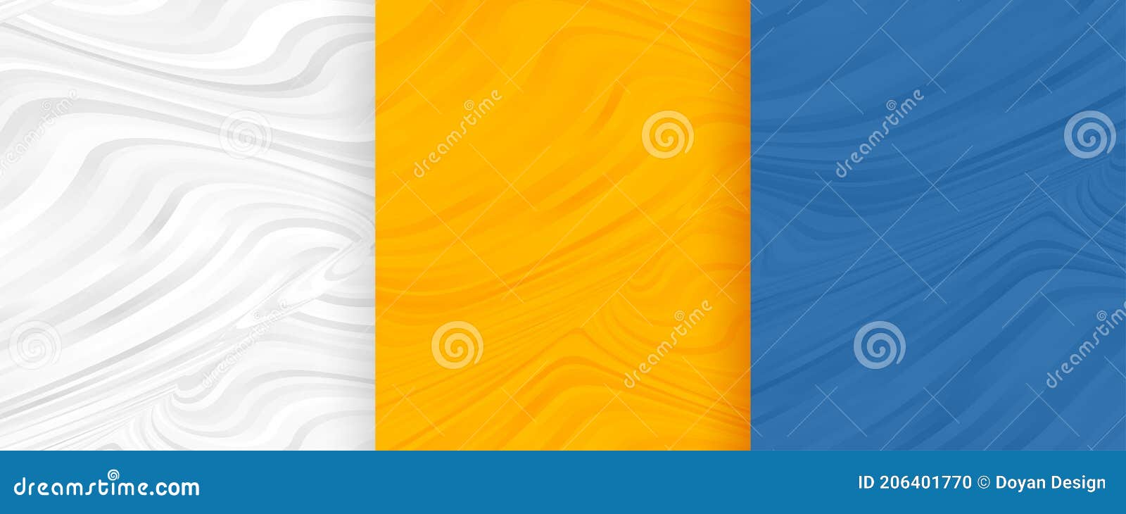 Abstract Wavy Shape Pattern Blank Background Set Stock Vector ...
