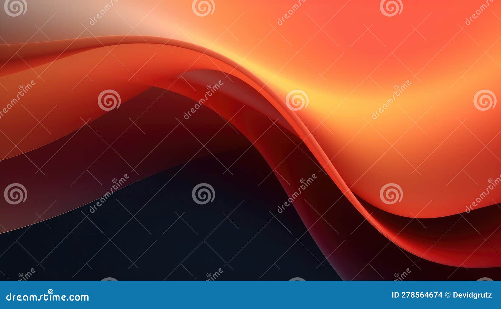 Abstract Wavy Smooth Lines Background. Generative AI Stock Illustration ...