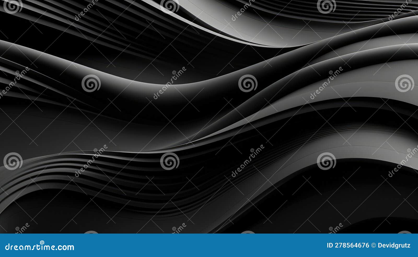 Abstract Wavy Smooth Lines Background. Generative AI Stock Illustration ...
