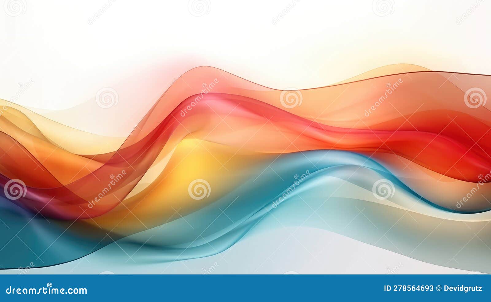 Abstract Wavy Smooth Lines Background. Generative AI Stock Illustration ...