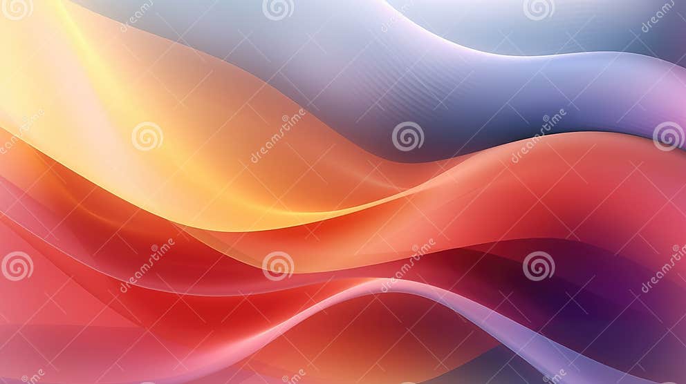 Abstract Wavy Smooth Lines Background. Generative AI Stock Illustration ...