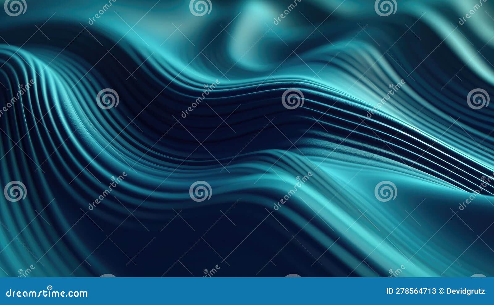 Abstract Wavy Smooth Lines Background. Generative AI Stock Illustration ...